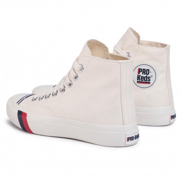 Keds | Shoes | Pro Keds Vintage White High Top Canvas Sneakers | Poshmark